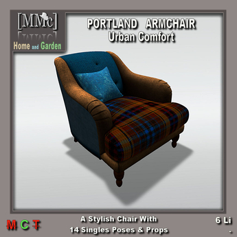 Second Life Marketplace - [MMc] Portland Armchair-Urban Comfort